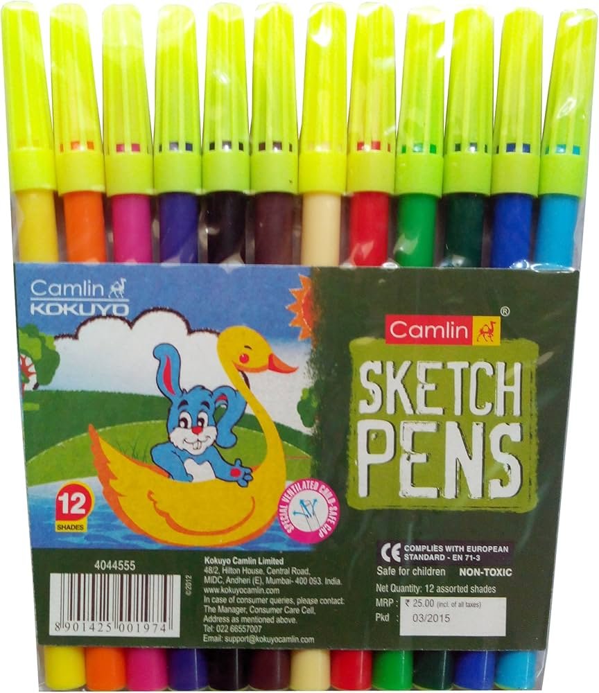 Camlin Sketch Pen 12 Shades - Top In Town Hypermarket