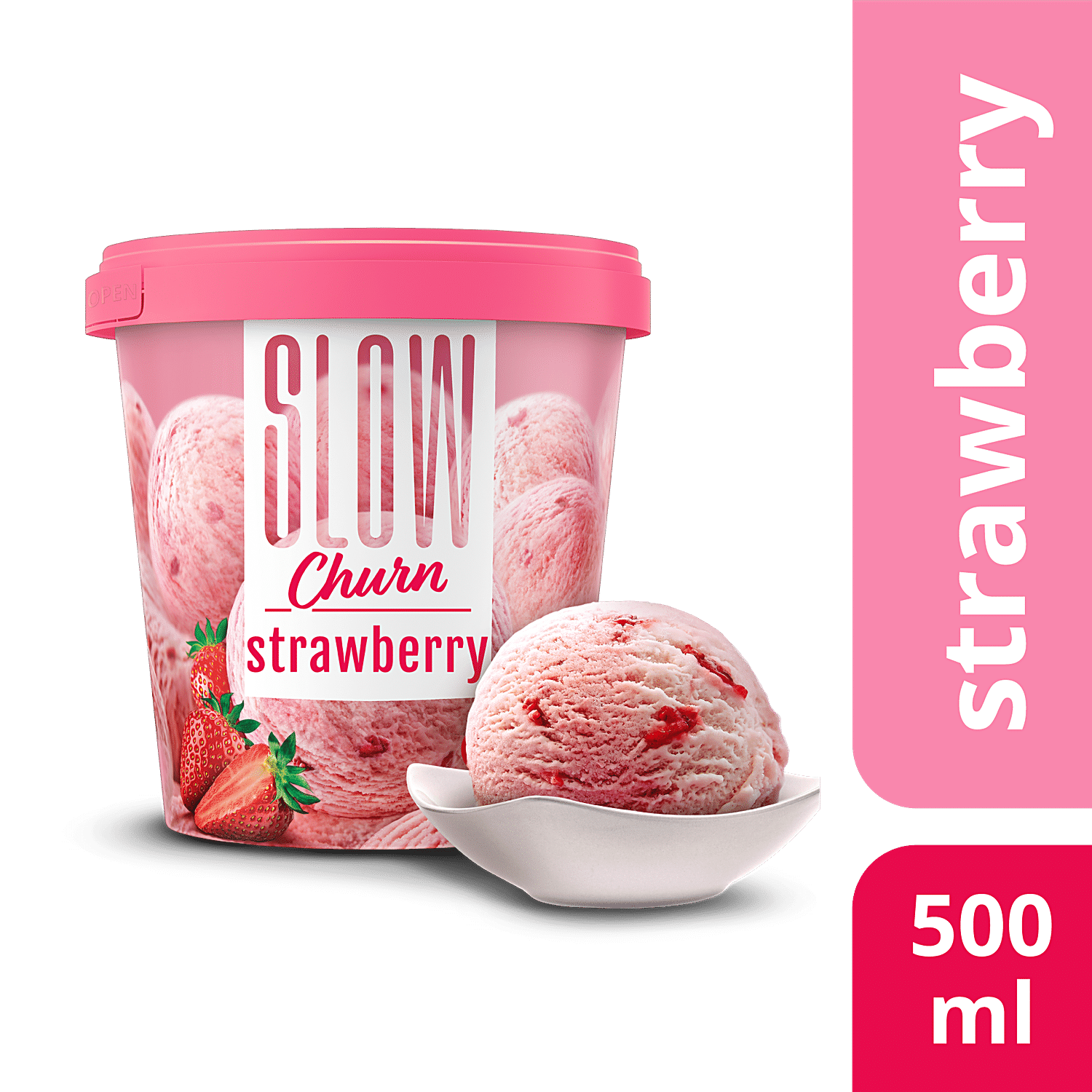 Kwality Walls Slow Churn Strawberry Ice Cream 500mL - Top In Town ...
