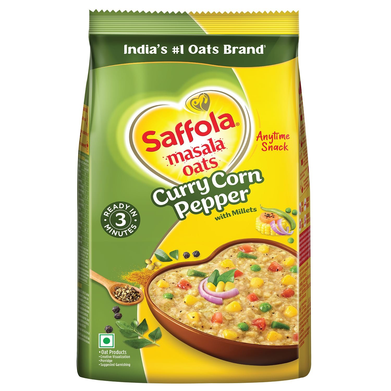 Saffola Oats Masala Curry Corn Pepper 500g - Top In Town Hypermarket